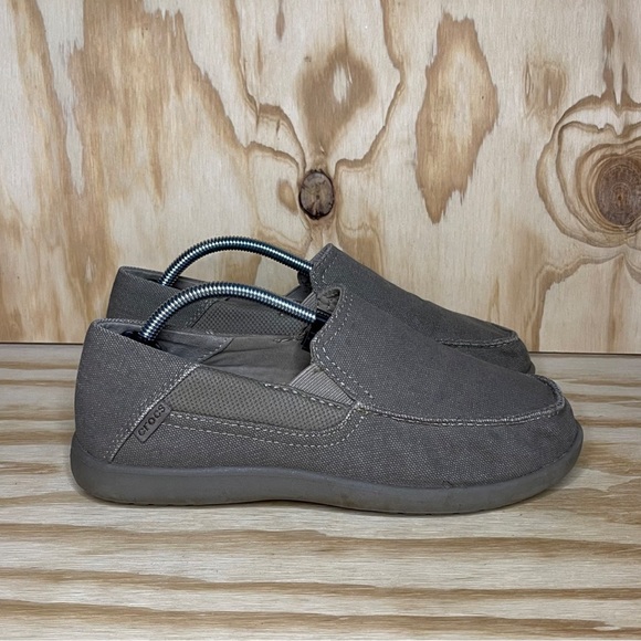 CROCS | Shoes | Crocs Kids Boys Santa Cruz Slip On Canvas Loafers Size ...